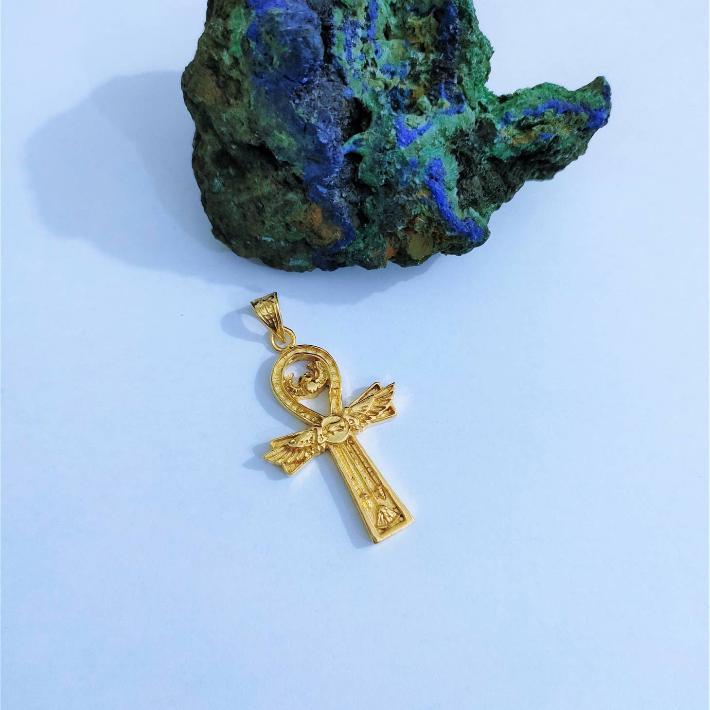 Egyptian Scarab Pectoral Brooch - Spiral Circle