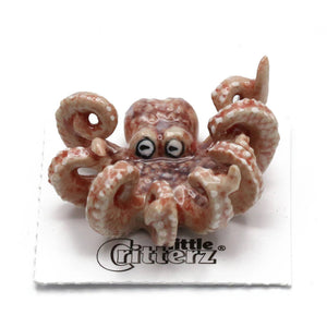 Jet Octopus | Porcelain Miniature - Spiral Circle